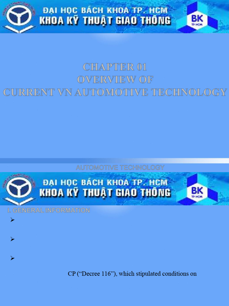 Chapter_01_Overview of current VN automotive technology | PDF | Transportation Engineering ...