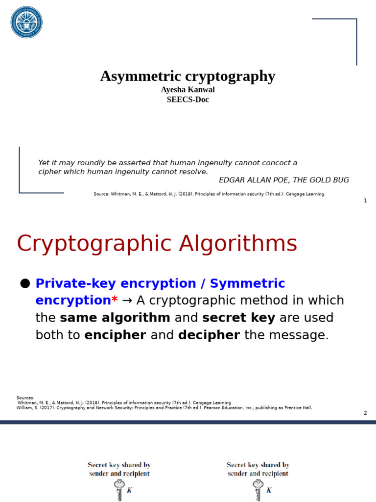 Lecture 4 - Asymmetric Crypto | PDF | Public Key Cryptography | Key (Cryptography)