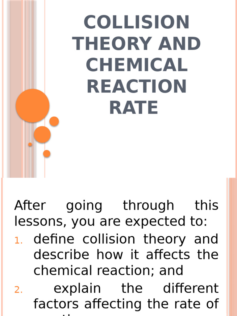 Collision Theory and Chemical Reaction Rate | PDF | Reaction Rate ...