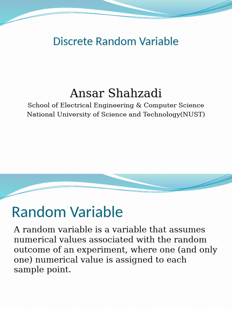 Discrete Random Variable | PDF | Probability Distribution | Random Variable