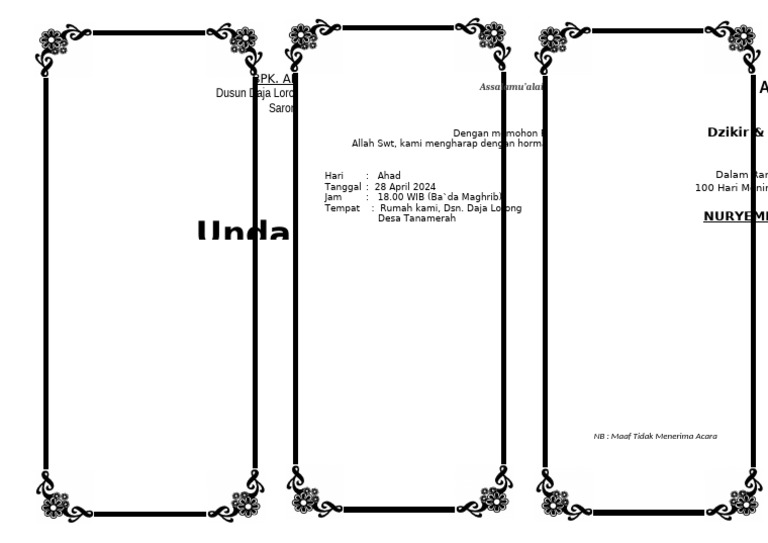 Undangan A4 | PDF