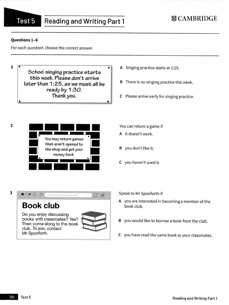 Test 5 KET | PDF