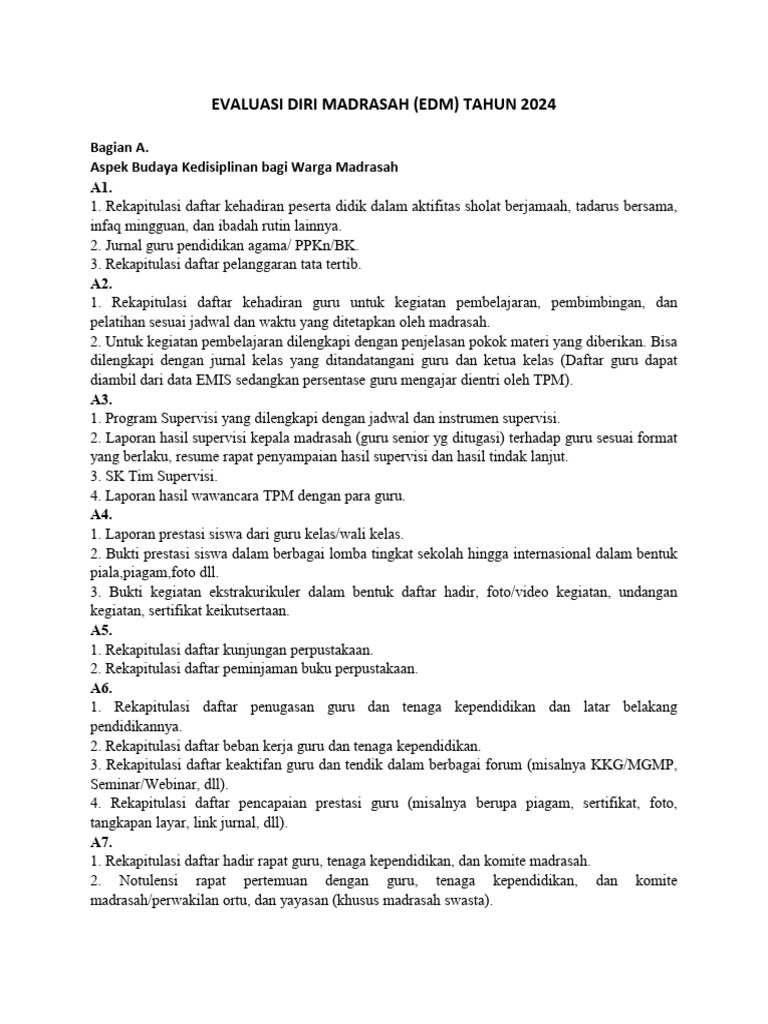 Instrumen Penilaian EDM 2024 | PDF