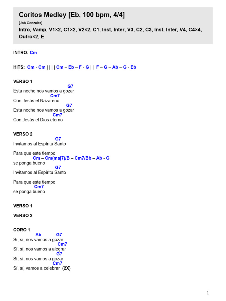 Coritos Medley - Eb1 | PDF | Hogar y jardín