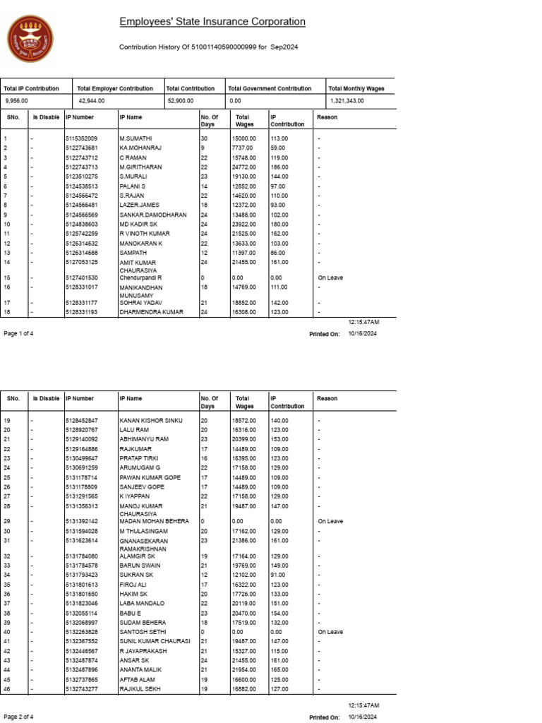 IMS SEP 24 ESI Contribution | PDF