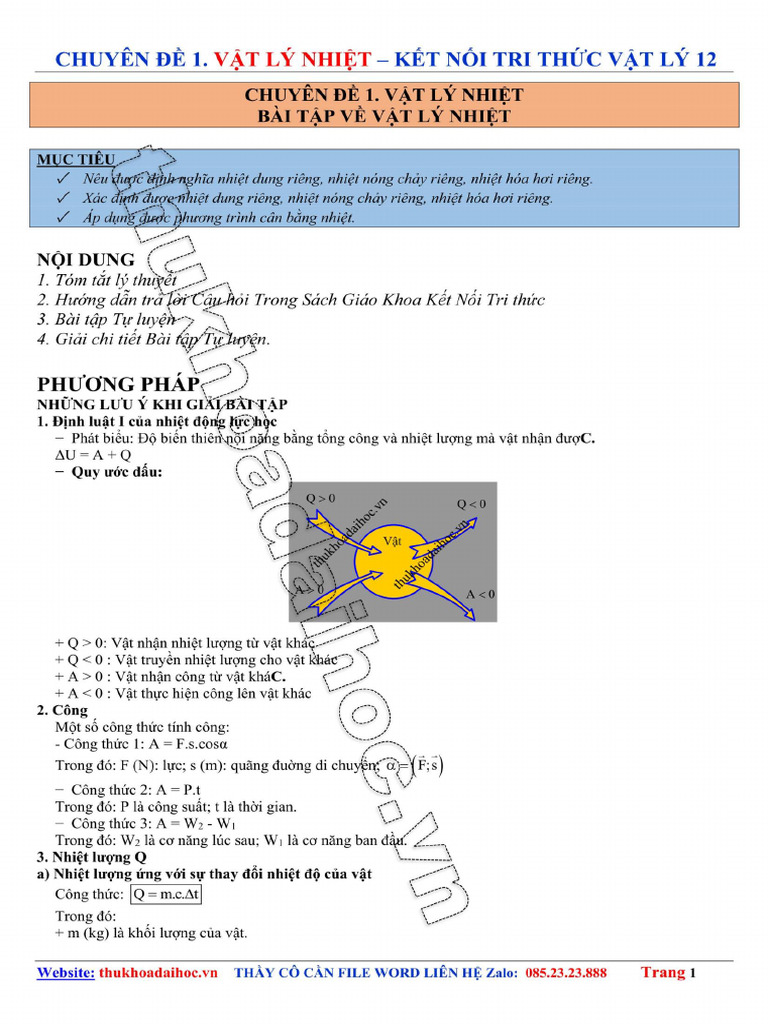 Bai Tap Ve Vat Ly Nhiet | PDF