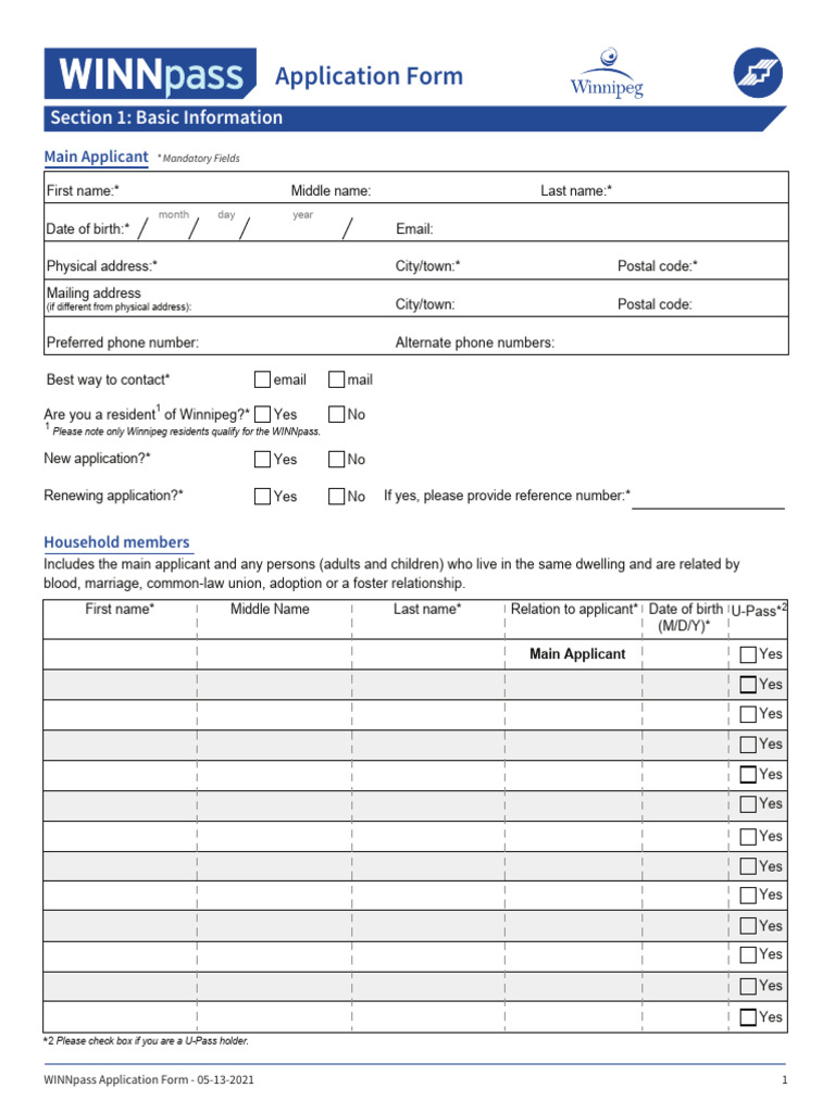 WINNpass Application for Winnipeg Transit | PDF | Mail