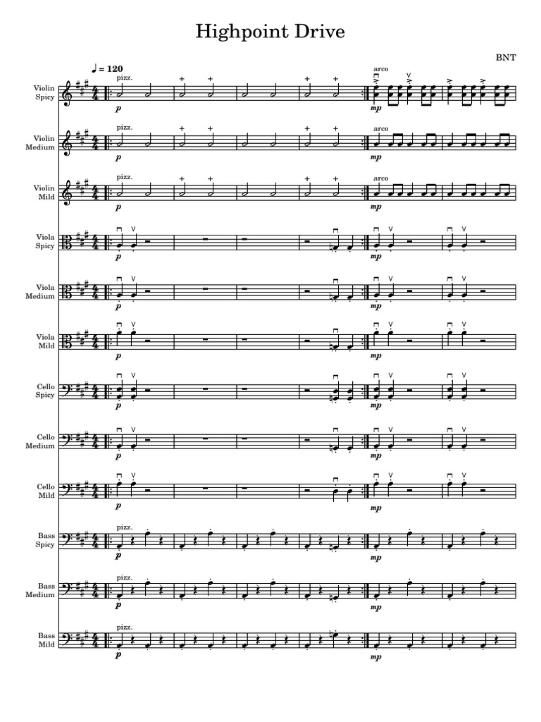 Highpoint Drive - Score Full | PDF | Continuous Pitch Instruments ...
