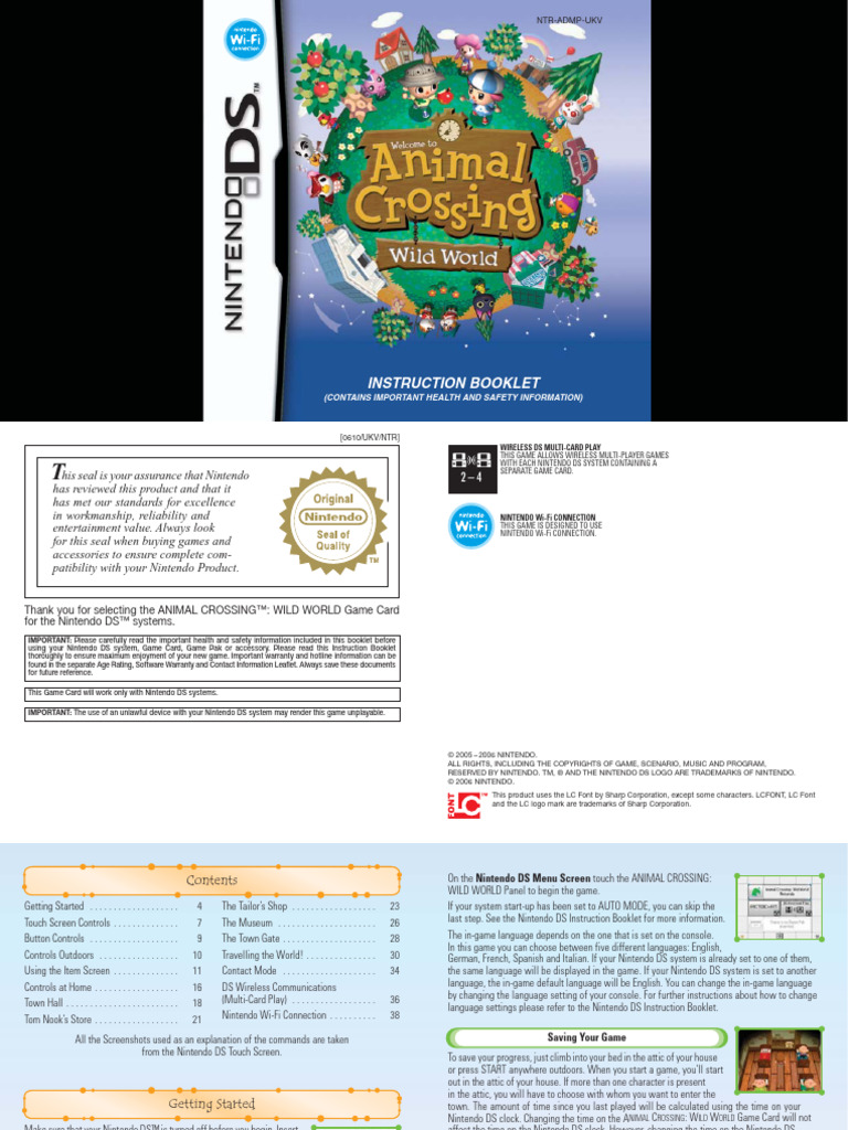 Animal Crossing: Wild World Manual | PDF | Computer Keyboard | Nintendo