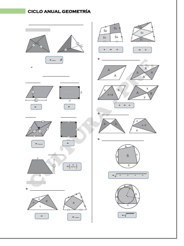t19 Area de Regiones Cuadrangulares Geo. Anu | PDF | Rectángulo ...