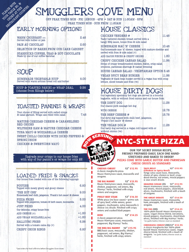 Smugglers-Cove-New-Menu-Mar-2024-updated | PDF | Pizza | Sauce