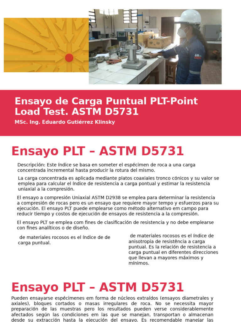 Ensayo de Carga Puntual PLT-Point Load Test | PDF | Resistencia de ...