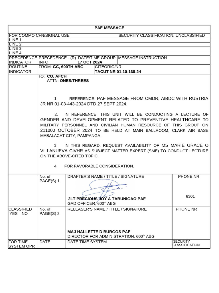 RDO MSG- AVAILABILITY OF SMEE -Copy. | PDF