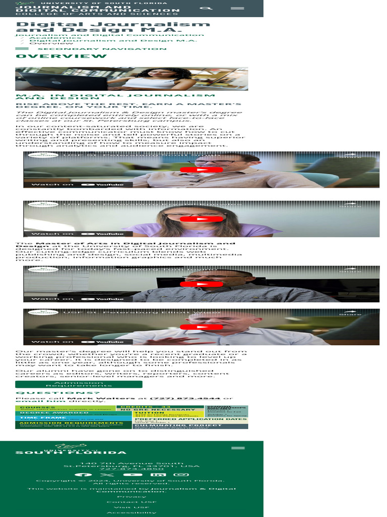 M.A. in Digital Journalism and Design Journalis | PDF | Human Communication