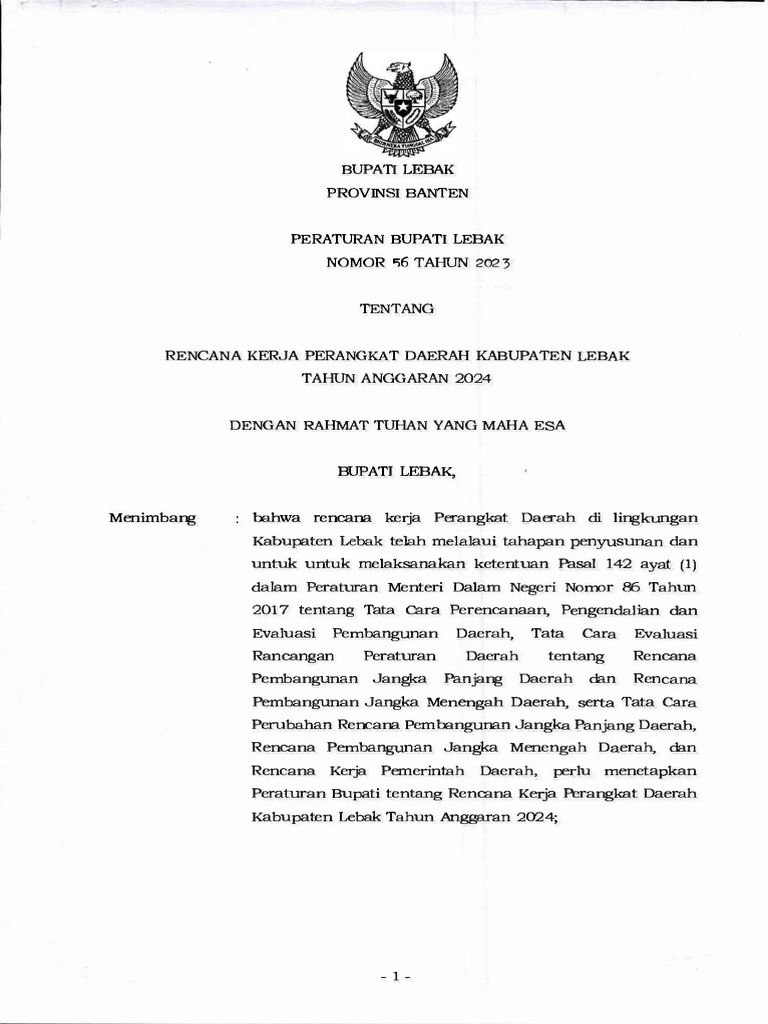Perbup 56 Tahun 2023 | PDF