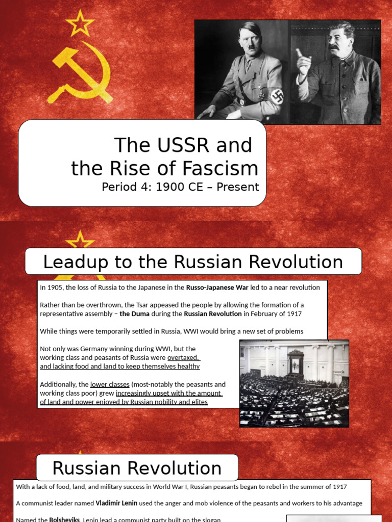 Notebook+Page+45+ +the+USSR+and+the+Rise+of+Fascism | PDF | Vladimir ...