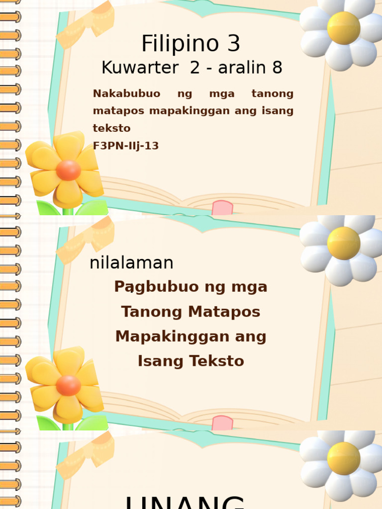 q2 Filipino PPT Week 8 | PDF