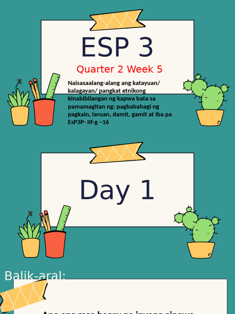 Q2 - Esp - PPT - Week 5 | PDF