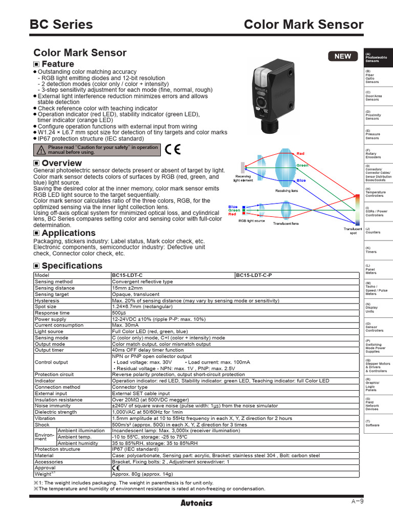 Autonices sensores BC-series | PDF | Light Emitting Diode | Bipolar ...