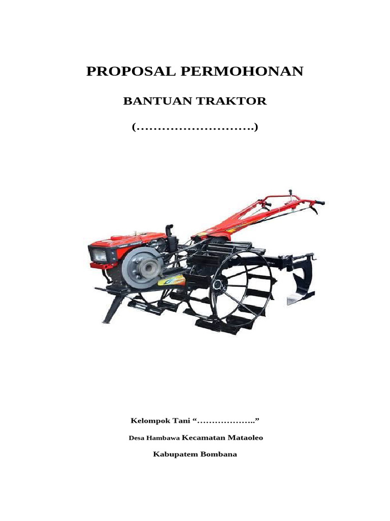 Proposal Traktor | PDF | Griya & Taman | Teknologi & Rekayasa