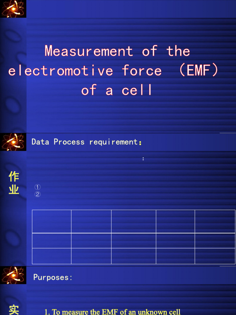 3th Assignment and Measurement of The Electromotive Force EMF of A Cell | PDF | Equipment ...