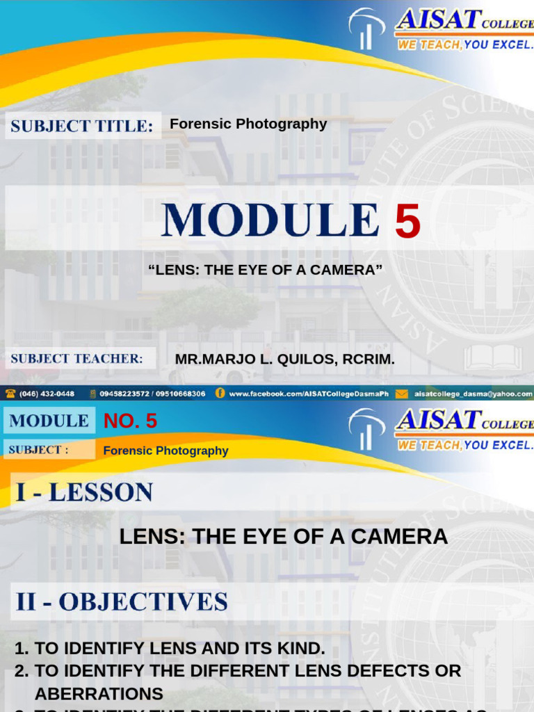 MLQ Module5 Fore1 FP | PDF | Camera Lens | Camera