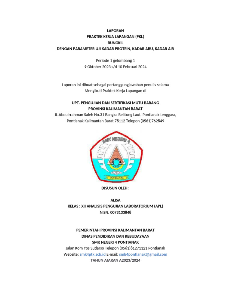 Laporan Magang Alisa Dan Retni | PDF | Bisnis