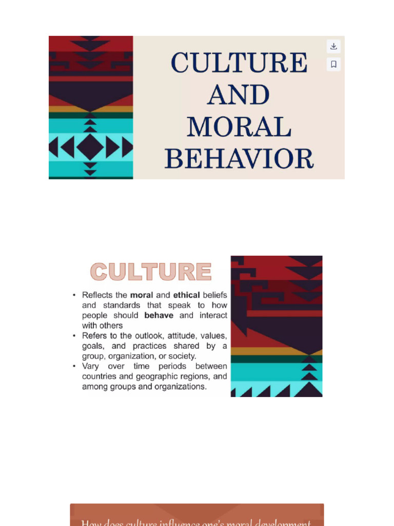 Cultural and Moral | PDF
