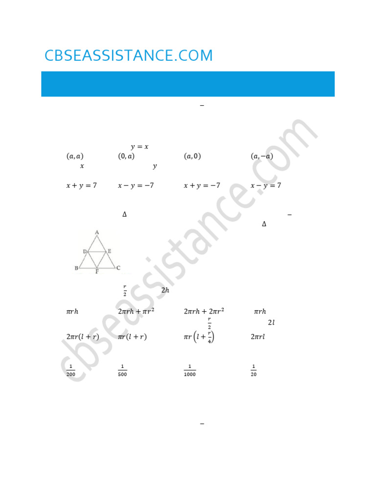Sample Paper 4 Class 9 SA 2 Maths | PDF | Rectangle | Area