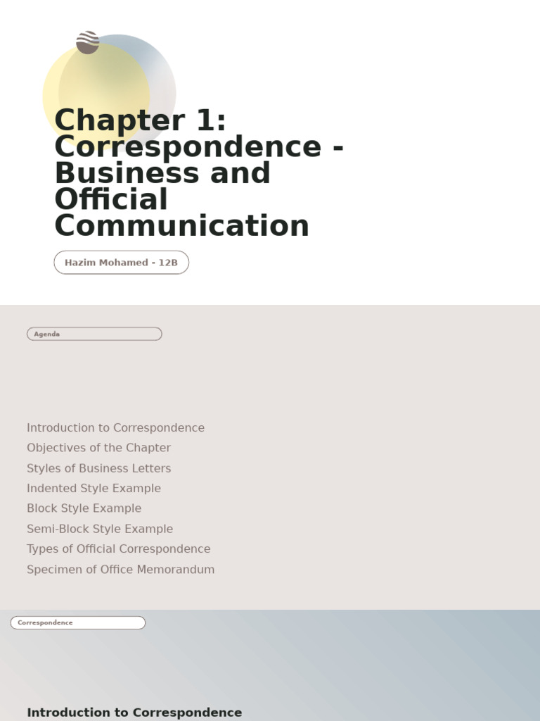 Correspondence | PDF | Memorandum | Paragraph