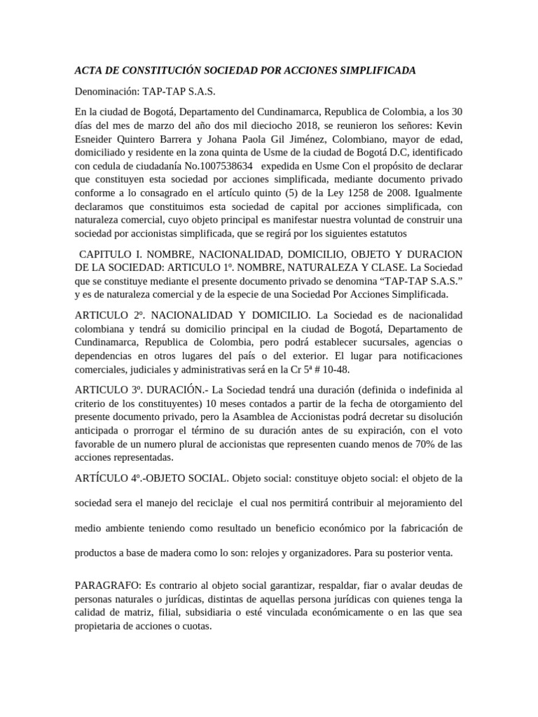acta | PDF | Compartir (Finanzas) | Dividendo
