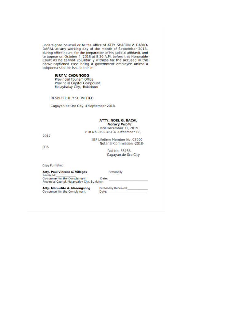 Motion Subpoena 2 | PDF