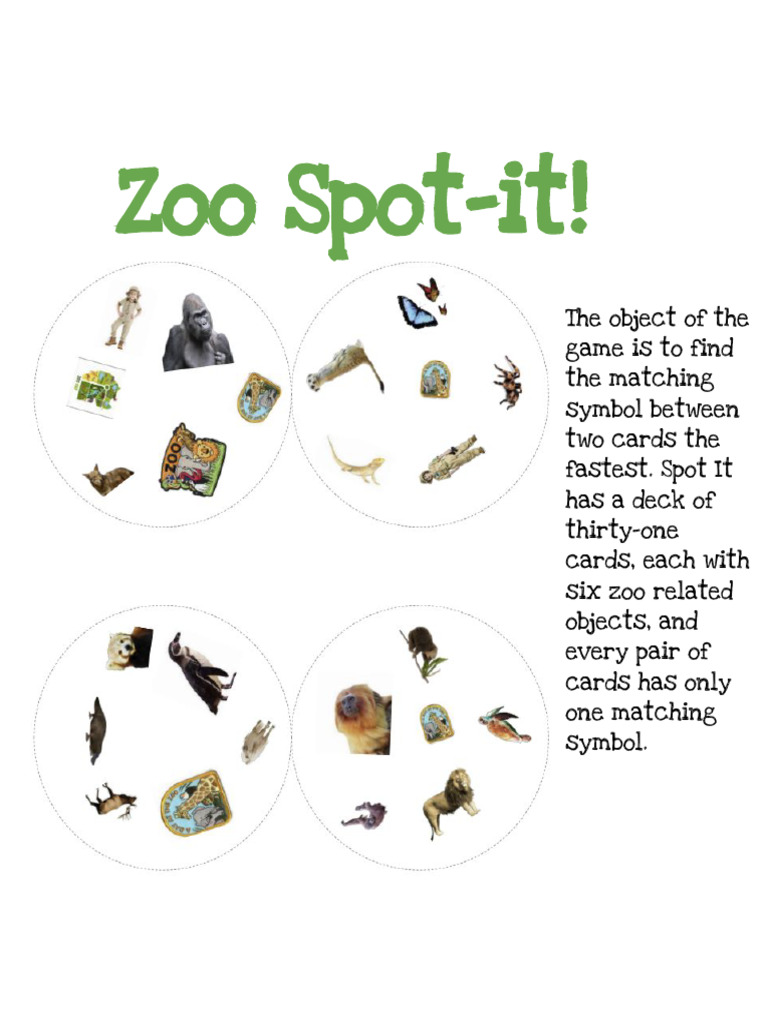 Zoo Spot It | PDF
