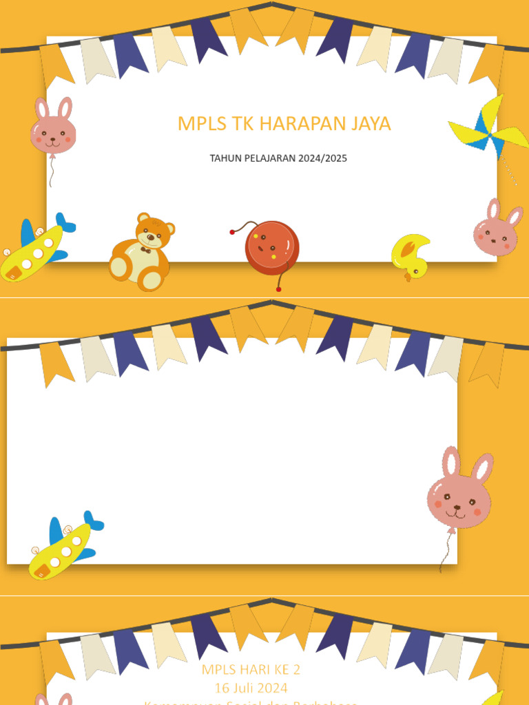 Kegiatan MPLS TK Harapan Jaya 2024 | PDF