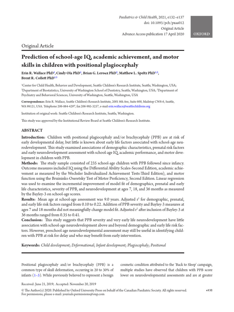 2021 - Prediction of School-Age IQ, Academic Achievement, and Motor Skills in Children With ...