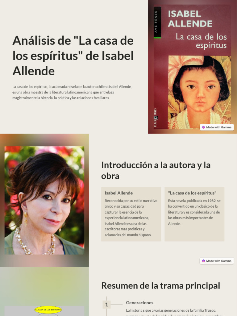 Analisis de La Casa de Los Espiritus de Isabel Allende | PDF