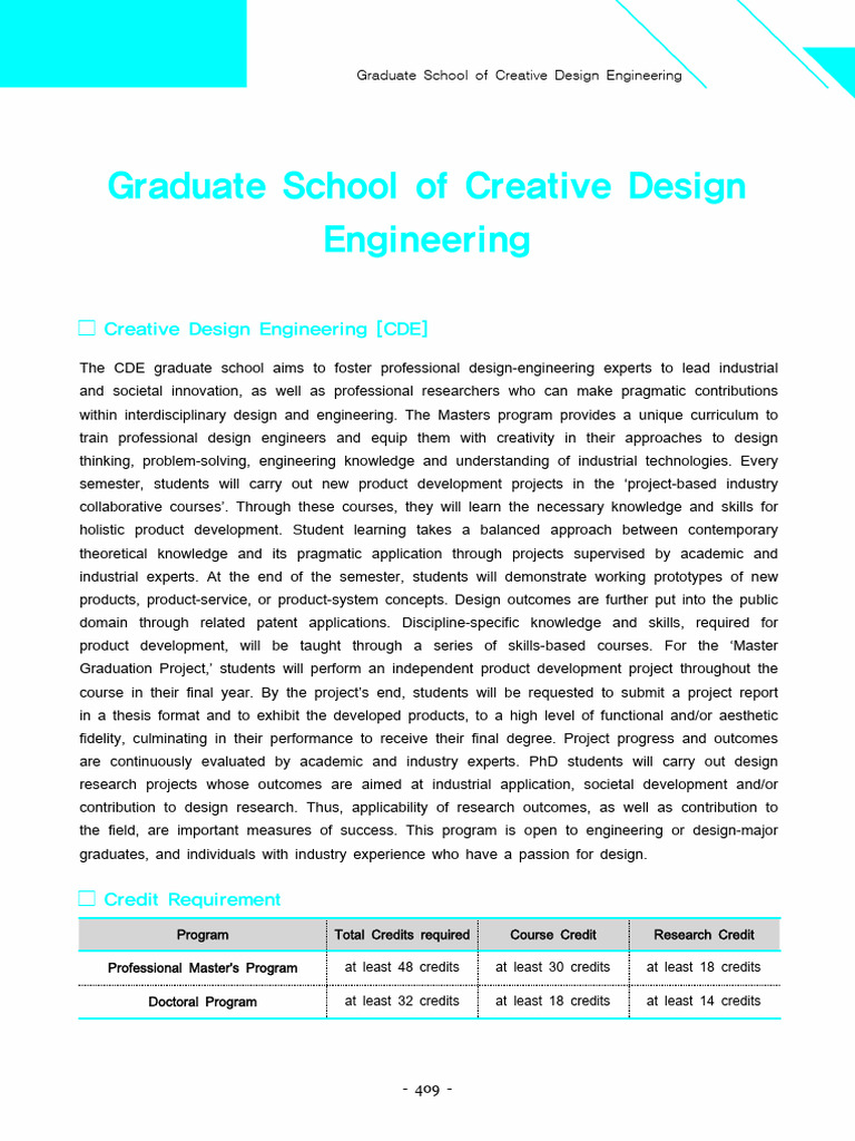 Creative Design Engineering Master's Program | PDF | Methodology ...