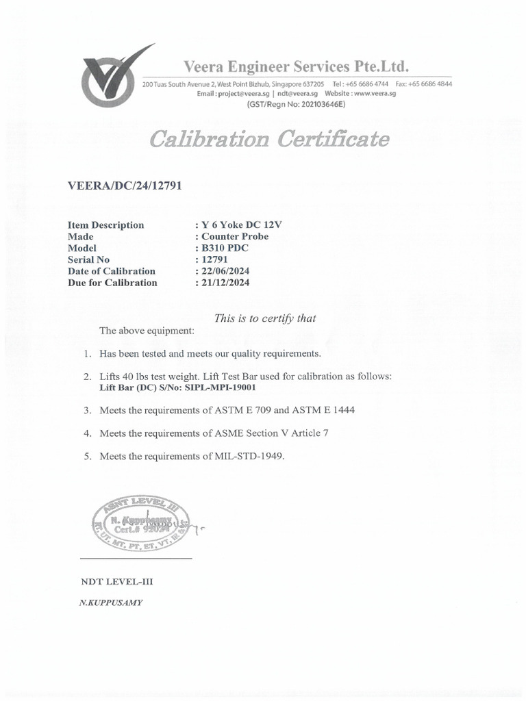 Cert Calibration | PDF