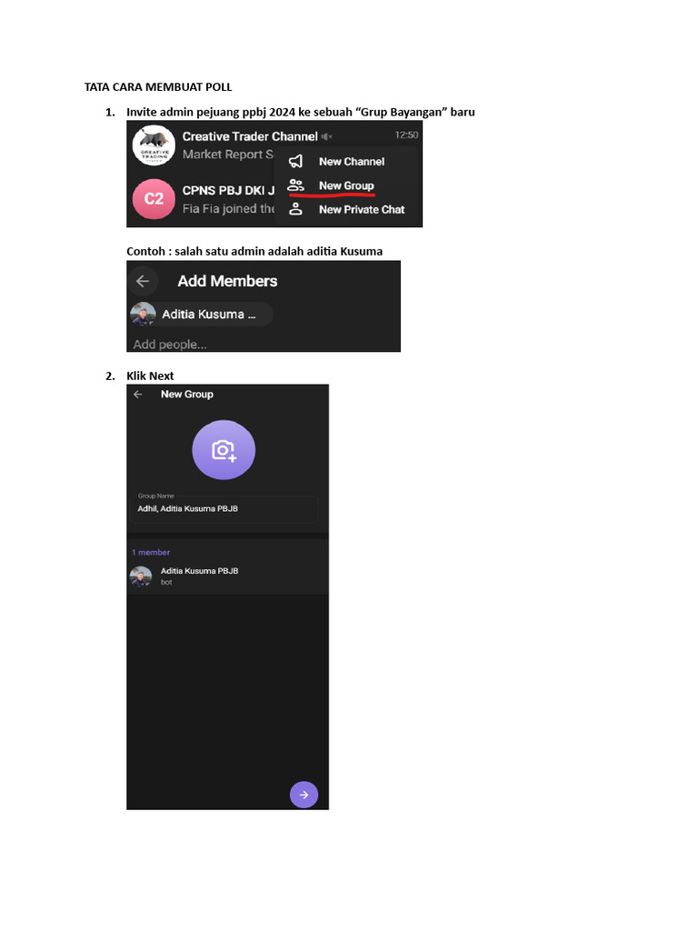 TATA CARA MEMBUAT POLL | PDF