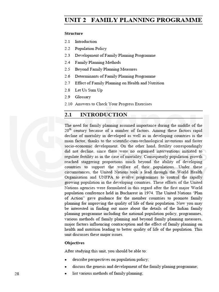 Family Planning Programme | PDF | Birth Control | Condom