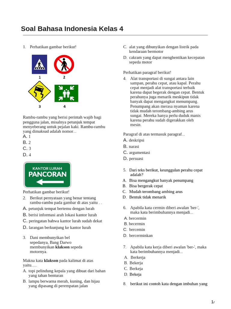 bindo bab 3 kelas 4 | PDF