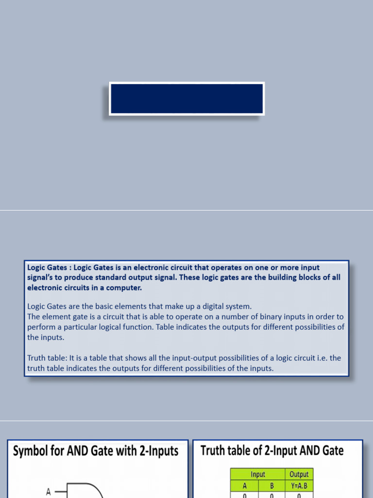 Understanding Logic Gates and Boolean Algebra | PDF | Logic Gate | Logic