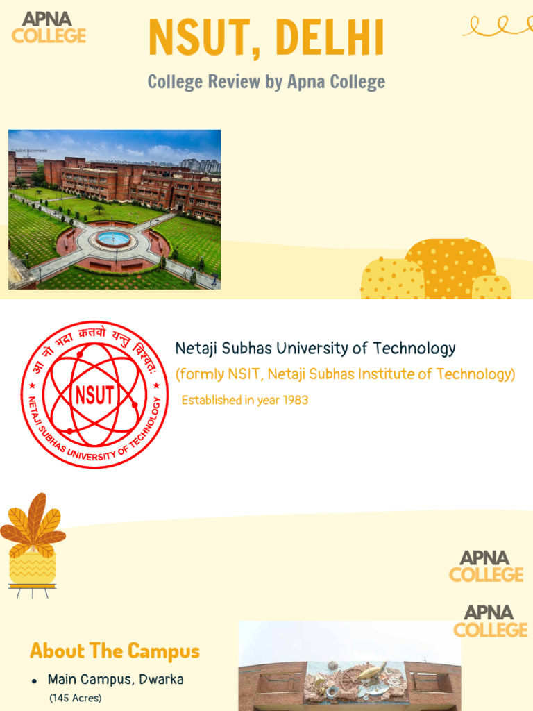 NSUT - College Review by Apna College | PDF