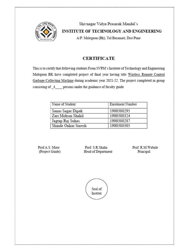CPE Project 2022 Diploma The End | PDF | Electric Motor | Arduino