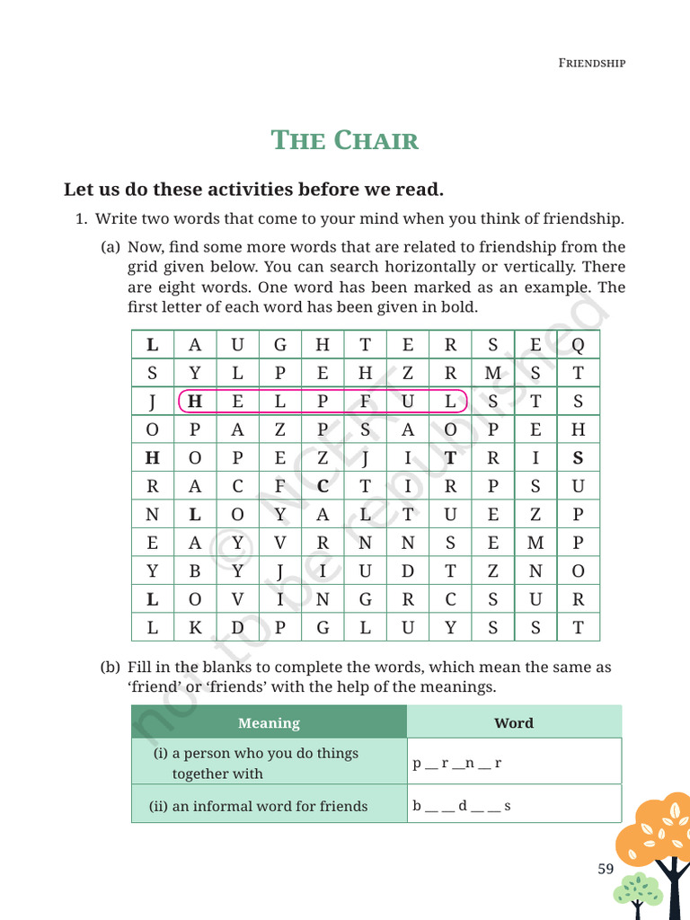 Cbse Class 6 English Book Poorvi The Chair PDF Download | PDF ...
