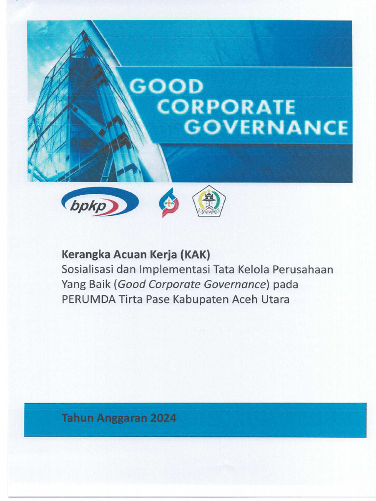 KAK GCG - Final Kaper BPKP-1 | PDF