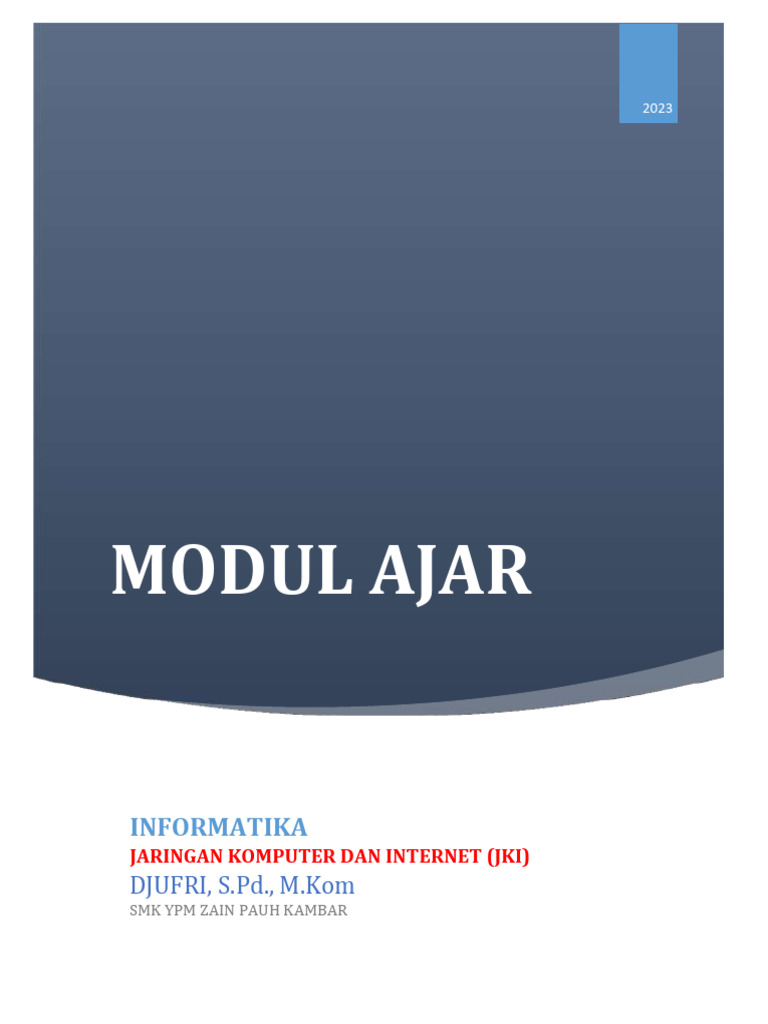 Modul Ajar JKI Fase E PPL 2 - Djufri | PDF