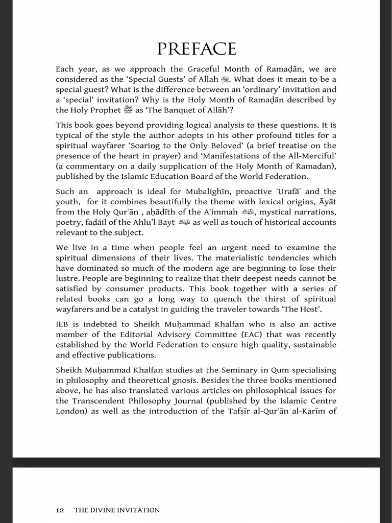 The - Divine - Invitation - A - Short - Treatise - On - The - Month ...