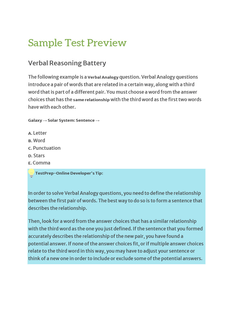 Sample Test Preview - CAT4 | PDF | Matrix (Mathematics) | Rectangle