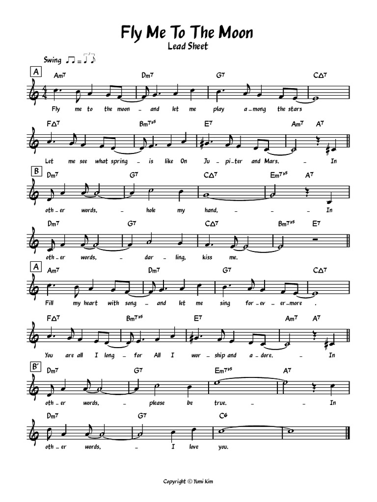 Fly Me To The Moon - Lead Sheet | PDF